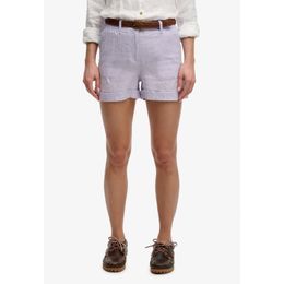 Superdry Damen Shorts &raquo;MID RISE LINEN SHORT&laquo; aus 100% Leinen lila 28, N-Gr