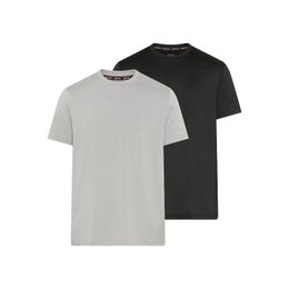 OCEAN SPORTSWEAR Herren Funktionsshirt &raquo;atmungsaktiv, quick dry&laquo; 2er-Pack, schmal geschnitten, Kurzarm, schnell trocknend, unifarben schwarz-wei&szlig; XL (