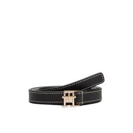 Tommy Hilfiger Herren Lederg&uuml;rtel &raquo;TH LOGO 1.5 cm breit&laquo; schwarz 90