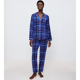 Triumph Damen Schlafanzug &raquo;Boyfriend PW 01 X Checks&laquo; bequem und stilvoll blau 44