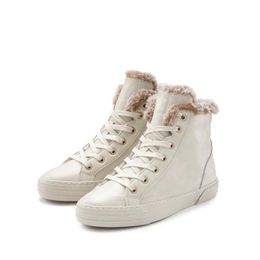ELBSAND Damen Stiefelette &raquo;Stiefel, Boots, Schn&uuml;rstiefelette, Sneaker, Schn&uuml;rschuh&laquo; mit kuscheligem Futter VEGAN beige 42