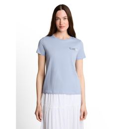 Tom Tailor Denim Damen Tom Tailor Denim Kurzarmshirt Sommershirt mit Stickerei M