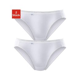 Sloggi Damen Sloggi Tai-Slip &raquo;Basic+&laquo; perfekter Sitz, Baumwollmix, elastisch, weiche N&auml;hte wei&szlig; 42