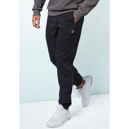 John Devin Herren Sweathose Jogginghose mit seitlichen Taschen und Bindeband aus Baumwoll-Mix schwarz M (48/50), N-Gr