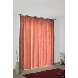WIRTH Vorhang &raquo;Swift&laquo; Kr&auml;uselband 1 Stk. tlg. rot Jacquard, Baumwolle, Polyacryl 175cm, Kr&auml;uselband, 135cm