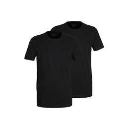 Bugatti Herren Bugatti T-Shirt &raquo;Bari&laquo; Rundhalsausschnitt, Kurzarm, basic, Baumwolle, weich, bequem schwarz 50
