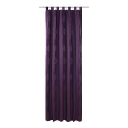 WIRTH Vorhang &raquo;ILSENBURG&laquo; Schlaufen 1 Stk. tlg. lila Jacquard, Polyacryl, Polyester 145cm, Schlaufen, 135cm