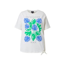 Ulla Popken T-Shirt Damen Gr&ouml;&szlig;e XXXL/4XL azur / silbergrau / hellgr&uuml;n / offwhite