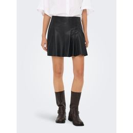 Only Damen Only Lederimitatrock &raquo;ONLARTZY LIFE HW FAUX LEA PLE SKIRT PNT&laquo; schwarz S (36)