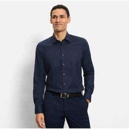 OLYMP Herren OLYMP Langarmhemd &raquo;Level Five&laquo; Under-Button-down-Kragen, Businesshemd, body fit, fein strukturiert blau 44, N-Gr