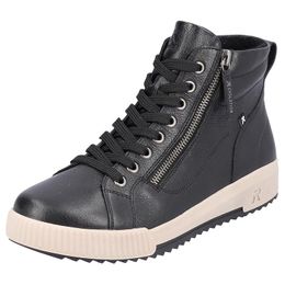 Rieker Sport Damen RIEKER Sport Schn&uuml;rboots Stiefelette, High Top Sneaker, Freizeitboots mit Rei&szlig;verschluss schwarz 36
