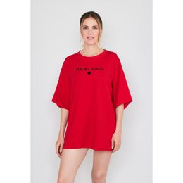 JOOP! Jeans Damen JOOP! Jeans T-Shirt &raquo;After Dark (JOOP! Jeans)&laquo; mit Logo-Schriftzug vorn, Kurzarm, Rundhalsausschnitt rot M