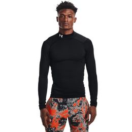 Under Armour Herren Trainingsshirt &raquo;UA CG ARMOUR COMP MOCK&laquo; Langarm-Ausf&uuml;hrung, mit Stehkragen, schnell trocknend, atmungsaktiv schwarz XL