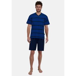 G&ouml;tzburg G&ouml;tzburg Herren G&Ouml;TZBURG Shorty &raquo;Bray&laquo; 2 tlg. V-Ausschnitt, Kurzarm, kurze Hose, Baumwollmix, k&uuml;hlend, weich blau 48S