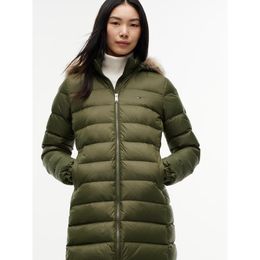 Tommy Jeans Damen Steppmantel &raquo;TJW ESSENTIAL HOODED DOWN COAT&laquo; Kunstfaser gr&uuml;n S (36/38)