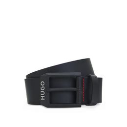 Hugo Herren Hugo Lederg&uuml;rtel &raquo;Gelio-B_Sz40&laquo; Hugo Markenlabel, rote Ziehnaht schwarz 100