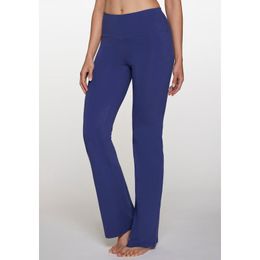 active by Lascana Lascana Active Damen LASCANA ACTIVE Jazzpants mit breitem B&uuml;ndchen blau 40/42, N-Gr