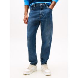 Tommy Jeans Herren Gerade Jeans &raquo;Isaac Relaxed Tapered&laquo; Relaxed‐Fit‐Jeans mit konisch zulaufendem Bein blau 38, L&auml;nge 32