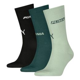 Puma Herren Puma Socken &raquo;Puma UNISEX LOGO STACKING CREW SOCK&laquo; 3 Paar bunt 35-38