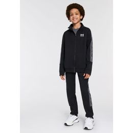 Under Armour Jungen Trainingsanzug &raquo;UA B ICON KNIT TRACKSUIT&laquo; f&uuml;r Sportmode und aktive Freizeit, komfortables Tragegef&uuml;hl wei&szlig; M