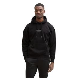 Tom Tailor Denim Herren Tom Tailor Denim Hoodie, mit Logo Print schwarz M