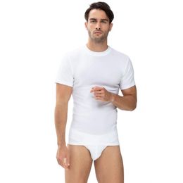 Mey Herren Unterziehshirt &raquo;Casual Cotton (K)&laquo; Eingesetzter Halsabschluss wei&szlig; M, N-Gr