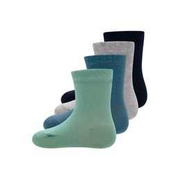 EWERS Socken M&auml;dchen Gr&ouml;&szlig;e 18/19 graumeliert / petrol / schilf / schwarz