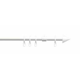 Liedeco Gardinenstange &raquo;Kegel&laquo; &Oslash; 20 mm 1 l&auml;ufig-l&auml;ufig Fixma&szlig; wei&szlig; Metall B/L: 200cm &Oslash; 20mm, 1 l&auml;ufig