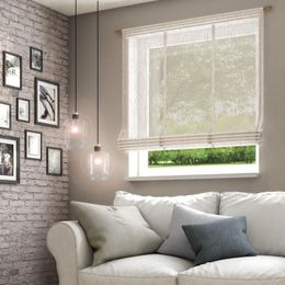 Neutex for you! Raffrollo &raquo;Libre-ECO&laquo; mit Stangendurchzug freih&auml;ngend braun Jacquard, Obermaterial: 100% Polyester 140cm, Stangendurchzug, 80cm