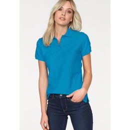 Fruit of the Loom Damen Fruit of the Loom Poloshirt &raquo;Lady-Fit Premium Polo&laquo; Sommershirt, unifarben, aus reiner Baumwolle blau XXL (44)