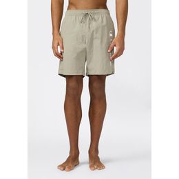 Champion Herren Badeshorts &raquo;Beachshort Standard Fit&laquo; mit Logostickerei, unifarben, pflegeleicht, schnell trocknend beige XL, N-Gr