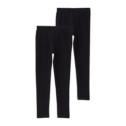 s.Oliver Junior M&auml;dchen s.Oliver Junior Leggings 2er Pack / f&uuml;r Girls / mit Stretch schwarz 104, N-Gr