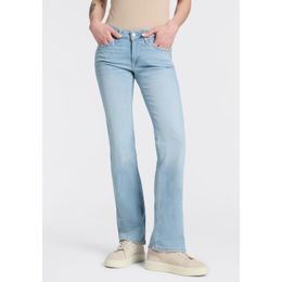 Replay Damen Bootcut-Jeans &raquo;NEW LUZ&laquo; mit gesticktem R an der Ges&auml;&szlig;tasche 32, L&auml;nge 32