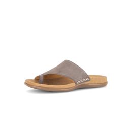 Gabor Damen Zehentrenner Sommerschuh, Schlupfschuh mit modischem Zehenring braun 39