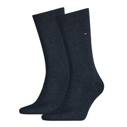 Tommy Hilfiger Herren Socken &raquo;TH MEN SOCK CLASSIC 2P&laquo; 2 Paar, Mit eingestricktem Flag-Logo blau 39-42
