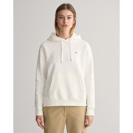 Gant Damen Hoodie &raquo;SHIELD HOODIE&laquo;, Grafische Gant-Stickerei auf der Brust wei&szlig; M