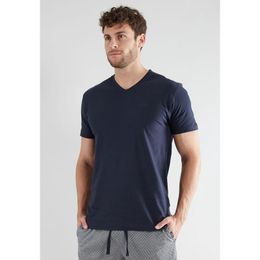 G&ouml;tzburg G&ouml;tzburg Herren G&Ouml;TZBURG Pyjamaoberteil &raquo;New York&laquo; V-Ausschnitt, Kurzarm, hautfreundlich, bequem, locker, Baumwolle blau 56 (XXL)