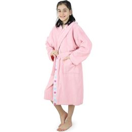 OTTO home Kinderbademantel &raquo;Tilly&laquo; 1 Stk. f&uuml;r M&auml;dchen & Jungen, Kinder, Sterne auf Bord&uuml;re, 100% Baumwolle rosa Walkfrottier 116/122 L: 72cm