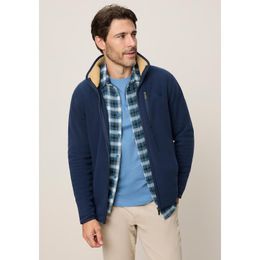 MAN'S WORLD Man's World Herren Fleecejacke Stehkragem mit Teddy Fleece f&uuml;r den &Uuml;bergang blau XL