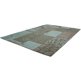 Kayoom Teppich &raquo;Symphony 160&laquo; rechteckig 8 mm H&ouml;he Flachgewebe, reine Baumwolle, Wohnzimmer blau Baumwolle B : 120cm 1 Stk., 8mm, L: 170cm