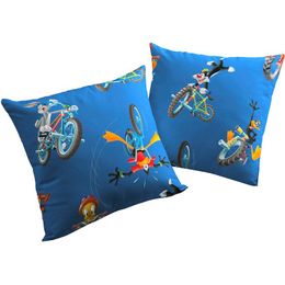 WIRTH Dekokissen &raquo;Looney&laquo; Warner Bros., Kissenh&uuml;lle ohne F&uuml;llung, 2 St&uuml;ck blau Polyester B/L: 40cm x 40cm, 2 Stk.