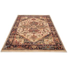 Theko Wollteppich &raquo;Saharna 2886&laquo; rechteckig 10 mm H&ouml;he reine Wolle, Orient-Optik, mit Fransen beige Wolle B : 60cm 1 Stk., 10mm, L: 90cm