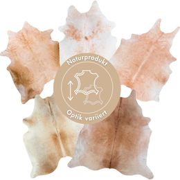 LUXOR living Fellteppich &raquo;Rinderfell&laquo; fellf&ouml;rmig 2 mm H&ouml;he echtes Rinderfell, Naturprodukt - daher ist jedes Fell ein Einzelst&uuml;ck beige Kuhfell B : 