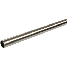 Liedeco Gardinenstange &Oslash; 16 mm 1 l&auml;ufig-l&auml;ufig Fixma&szlig; silber Metall B/L: 120cm &Oslash; 16mm, 1 l&auml;ufig