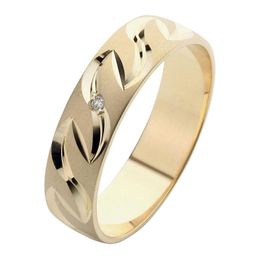Firetti Unisex Trauring &raquo;Schmuck Geschenk Gold 375 Hochzeit Ehering "LIEBE"&laquo; Made in Germany, wahlweise mit oder ohne Brillant gold 23, 0,01 SI = 
