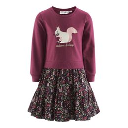 happy girls Kleid 'Eichh&ouml;rnchen' M&auml;dchen Gr&ouml;&szlig;e 98/104 navy / hellgr&uuml;n / pastellpink / dunkelrot