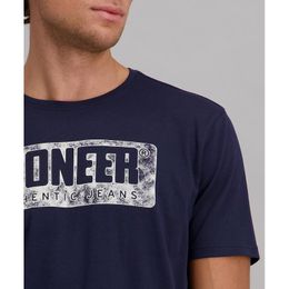 Pioneer Authentic Jeans Herren T-Shirt mit Logo Print blau XL