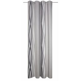 WIRTH Vorhang &raquo;Brooklyn&laquo; &Ouml;sen 1 Stk. tlg. grau Polyester 150cm, &Ouml;sen, 145cm