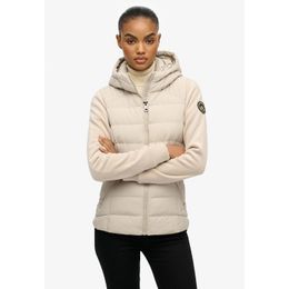 Superdry Damen Steppjacke &raquo;HOODED FUJI STORM JACKET&laquo; mit Kapuze Relaxed Fit, mit Rei&szlig;verschluss, Langarm grau S