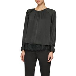 s.Oliver BLACK LABEL Damen s.Oliver BLACK LABEL Langarmbluse mit leichter Rippstruktur schwarz 42